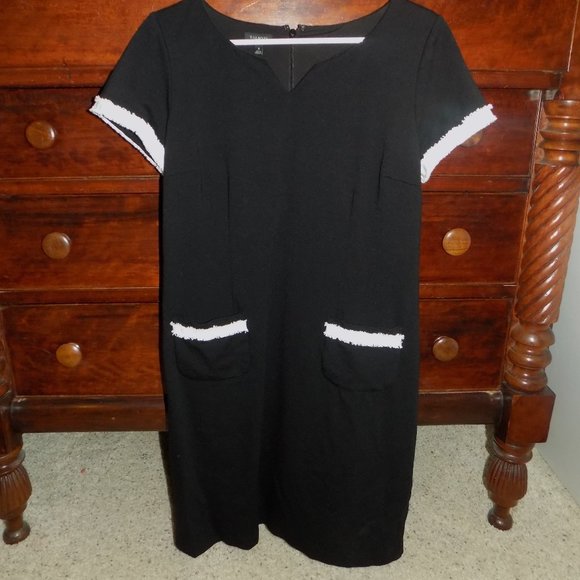Talbots | Dresses | Talbots Black Ponte Dress Womens 8 Business Casual ...